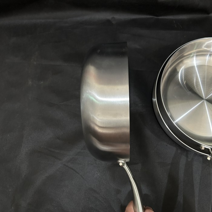 Jual Sautee pan frying pan golam supply stainless sus 316 L 3 layer lapis 26cm 28cm 30cm wajan ...