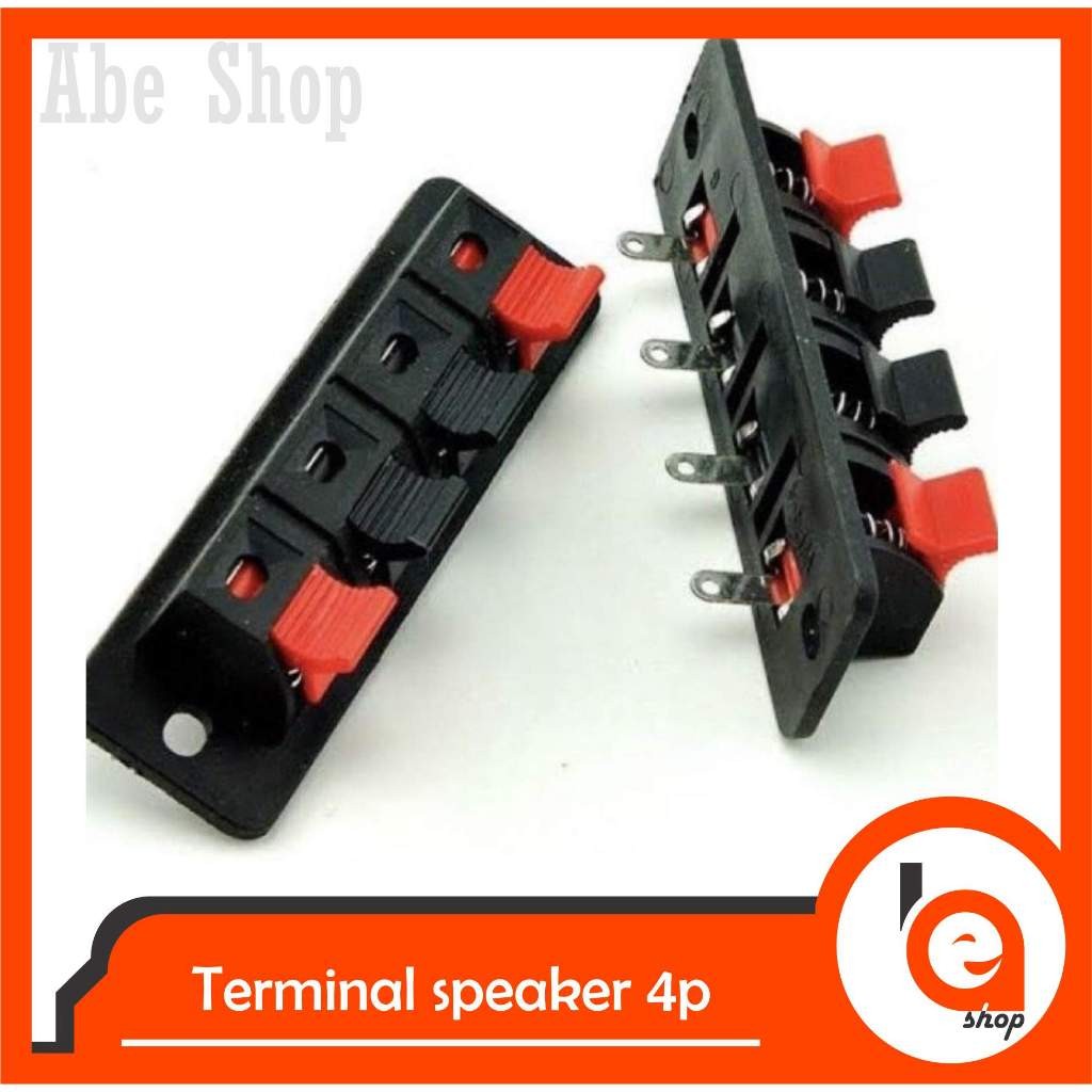 Jual Terminal Speaker 4 Pin Kecil Terminal Speaker Stereo 4P DIY Abe ...