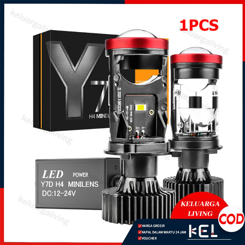 Jual Projie Led Mobil Mini Projie Y7D H4 Mobil Super Terang Lampu Led ...