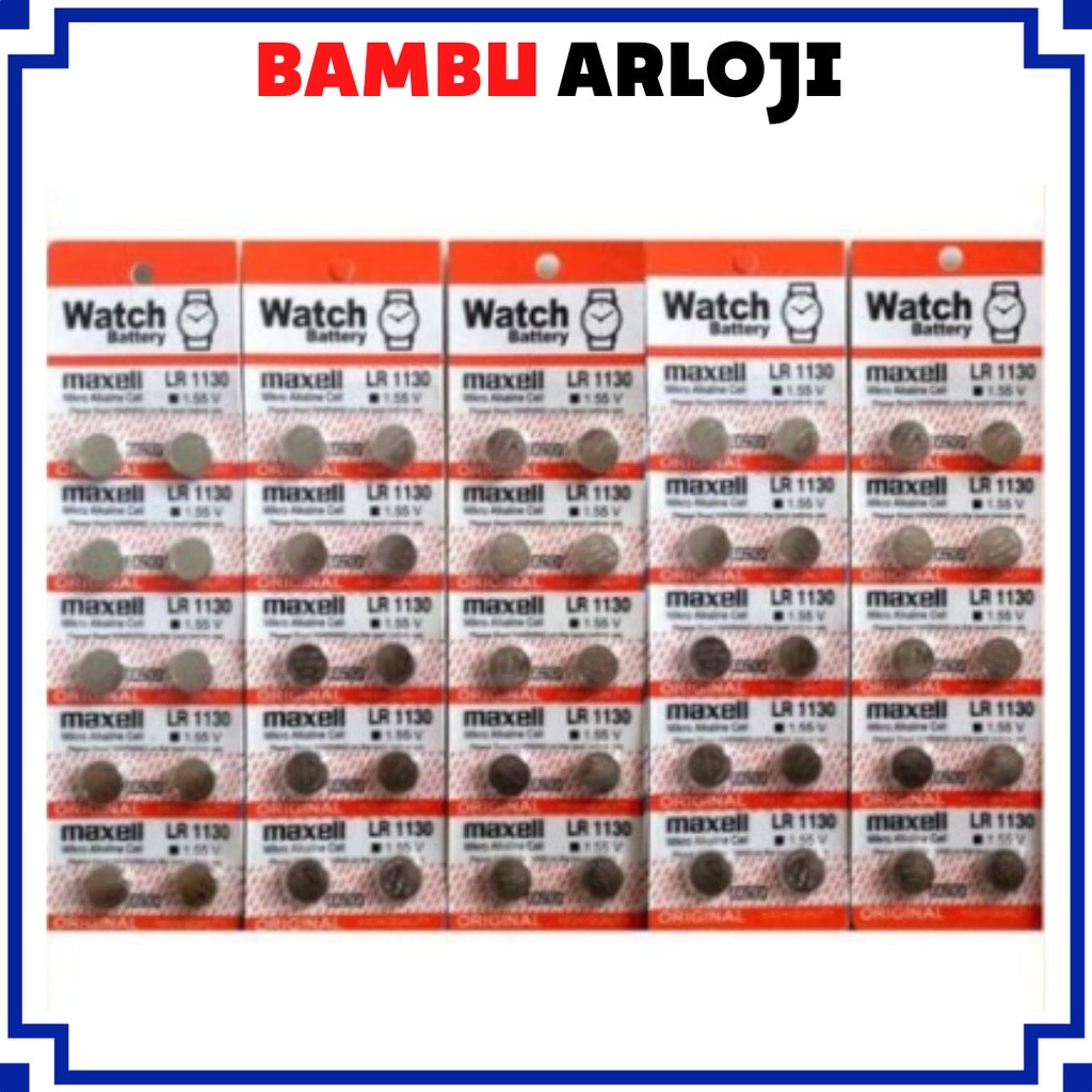Jual BAJ MAXELL Baterai Batre Kancing LR 1130 lr1130 AG10 GP389 SR54 ...