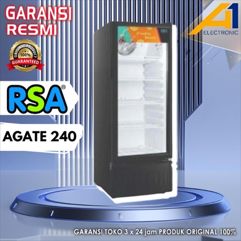Jual RSA Showcase AGATE240 / AGATE 240 , Display Cooler 4 Rak 222 Liter ...