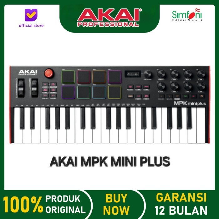 Jual KEYBOARD MIDI CONTOLLER AKAI MPK MINI PLUS 37 Keys | Shopee Indonesia