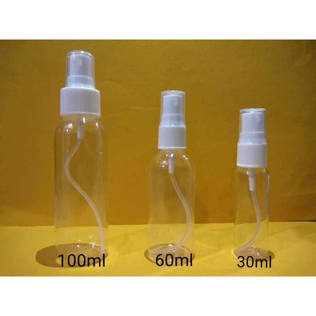 Jual Botol Spray Plastik 100ml 60ml 30ml Murah Botol Semprot Tutup ...