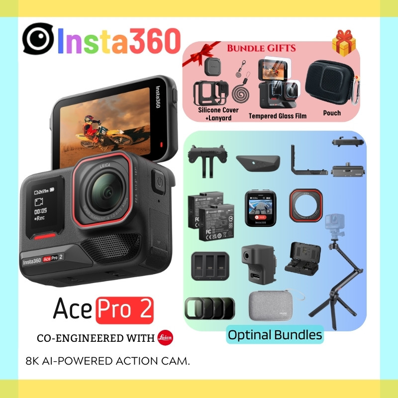 Jual Insta360 Ace Pro 2 Action Camera Dual Battery 8K 30FPS Leica AI Chip 2.5'' Flip Touchscreen ...