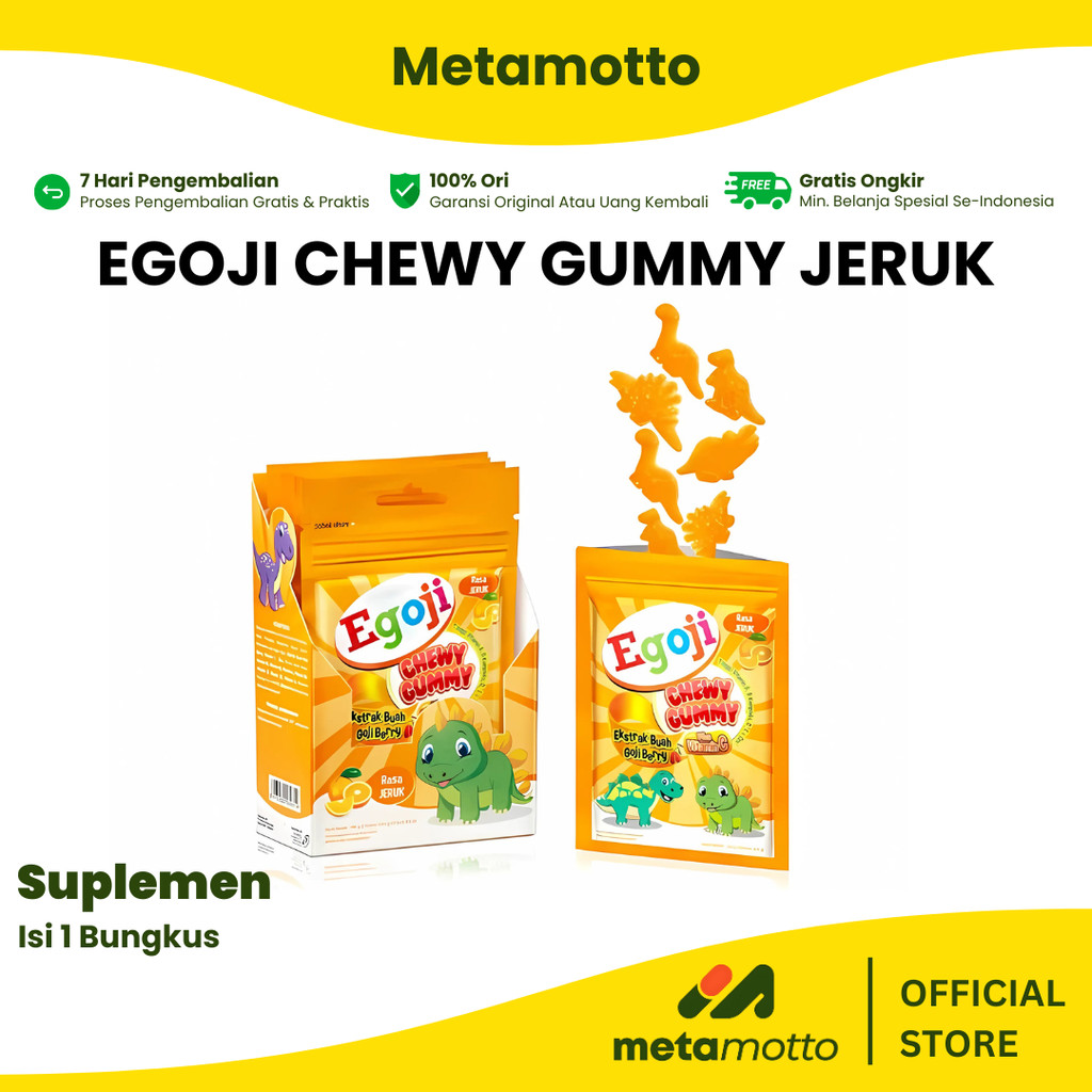 Jual EGOJI CHEWY GUMY JERUK 1 SACHET 20GR - Metamotto | Shopee Indonesia