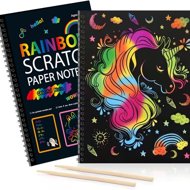 Jual Buku Lukisan Gesekan Kreatif Seni Handmade Berwarna -warni ...