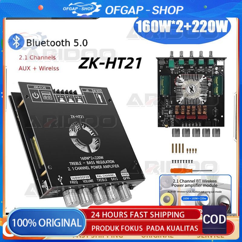 Jual [COD] ZK-HT21 Mini Amplifier Board Penyesuaian Tinggi Dan Bass 2.1 Channel Bluetooth Modul ...