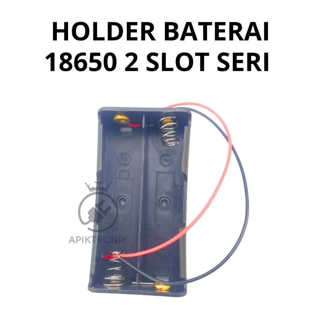 Jual Holder Baterai 18650 2 Slot Rangkaian Seri dan Paralel (Silakan ...