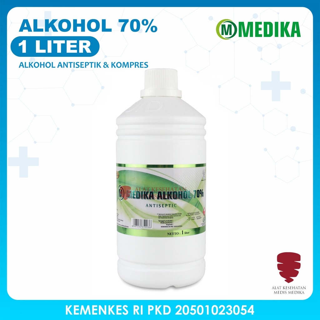 Jual Alkohol 70% 1 Liter Medika Alcohol Obat Pembersih Luka Antiseptik ...