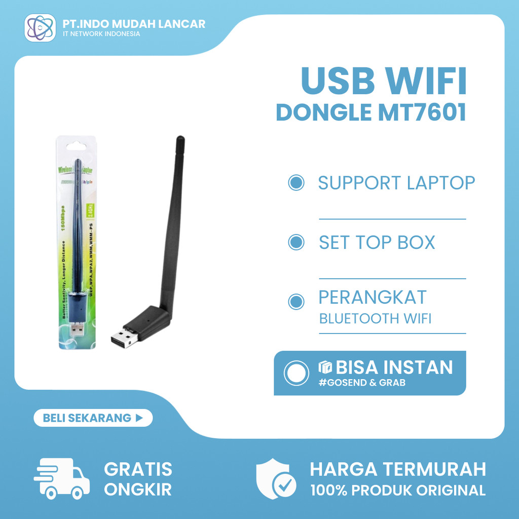 Jual USB WIFI STB DVB T2 MT 7601 / WIFI USB DONGLE MT 7601 | Shopee ...