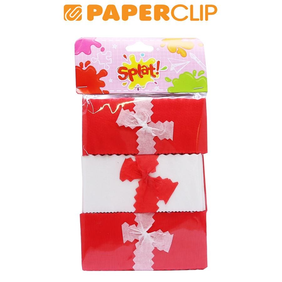 Jual KERTAS KREP / CREPE PAPER GERIGI MERAH-PUTIH KOTAK SET 3 | Shopee ...