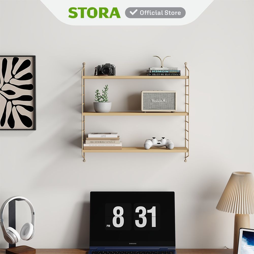 Jual Stora Rak Dinding Besi 3 Tingkat - Krem Beige Rose Decorative Wall ...