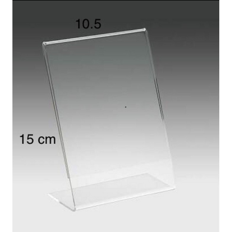 Jual Stand Akrilik A6 Bentuk L tebal 2mm / Stand Brosur / Tempat Brosur ...