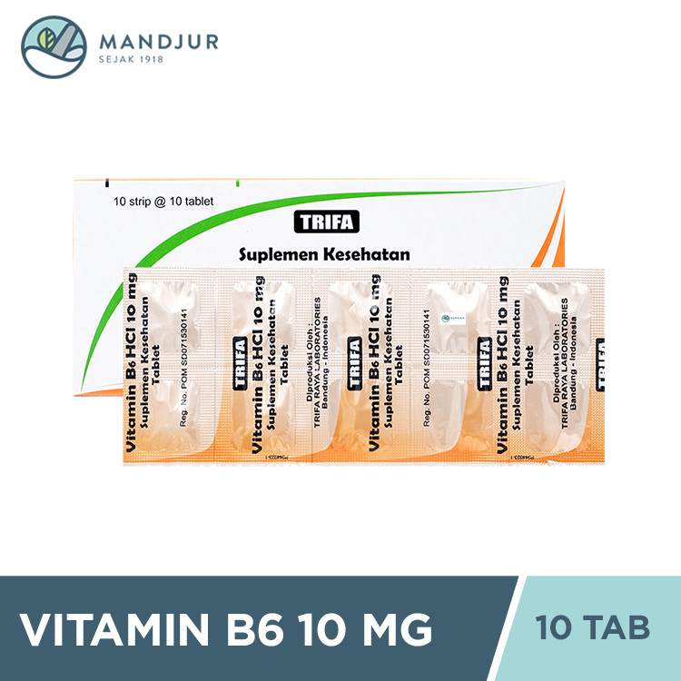 Jual Vitamin B6 10 mg 10 Tablet - Suplementasi Vitamin B6 | Shopee ...