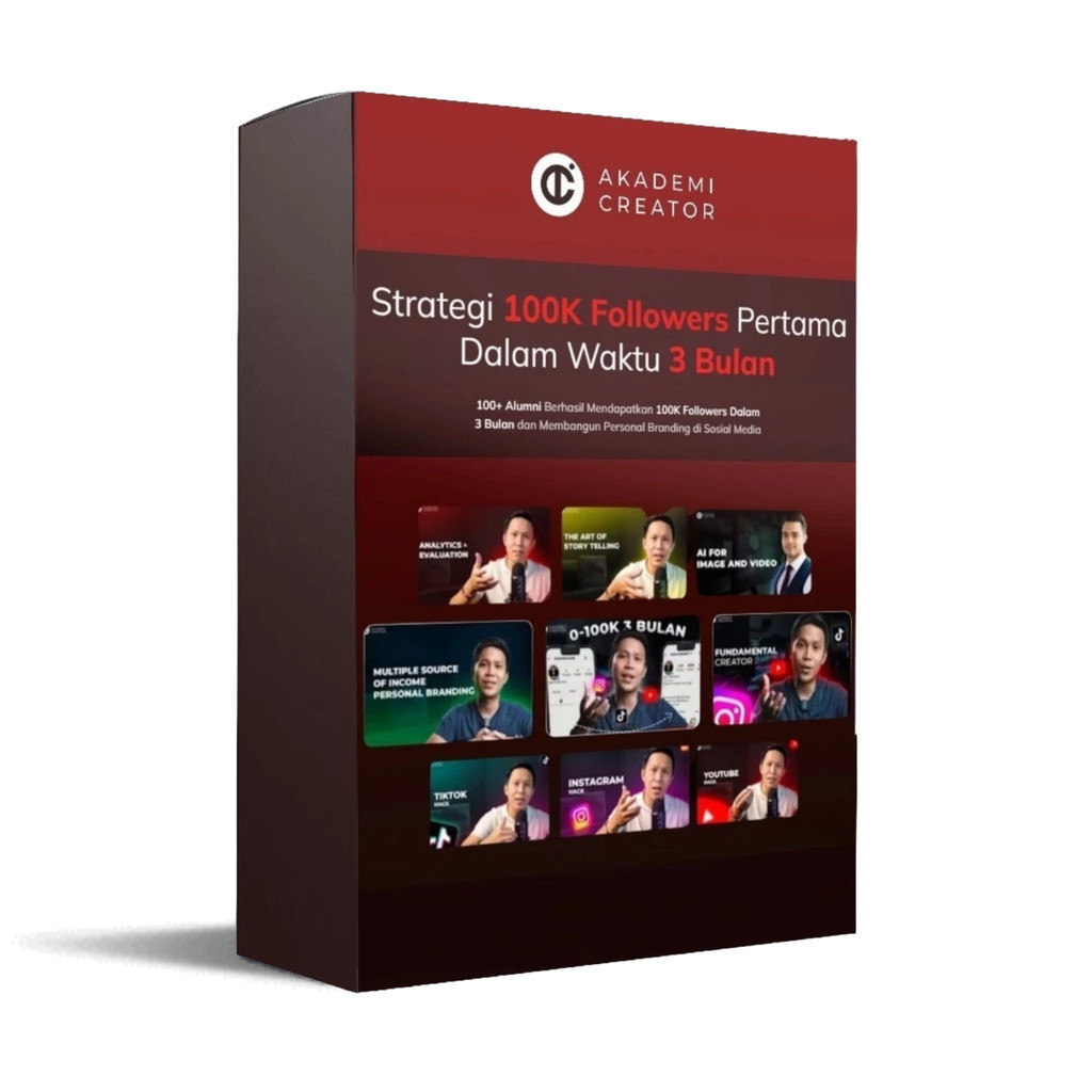Jual Ecourse: Akademi Creator Full Version (Materi Lengkap 33 Modul) - Strategi 100K Followers ...