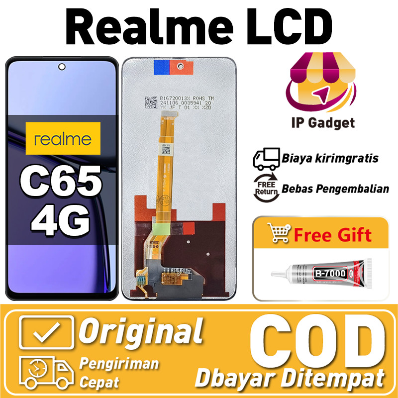 Jual Original LCD REALME C65 4G fullset ori asli Layar hp touchscreen ...
