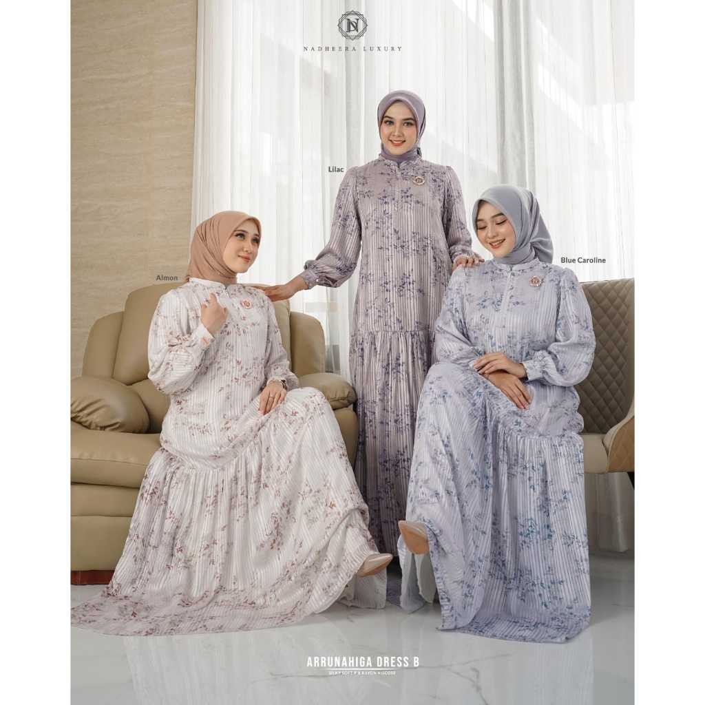 Jual GAMIS TERBARU // ARRUNAHIGA SERIES NADHEERA LUXURY TERBARU // DRESS NADHEERA LUXURY ...