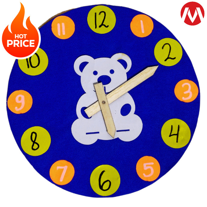 Jual Jam kardus / jam edukasi anak / jam mainan jam edukasi anak ...