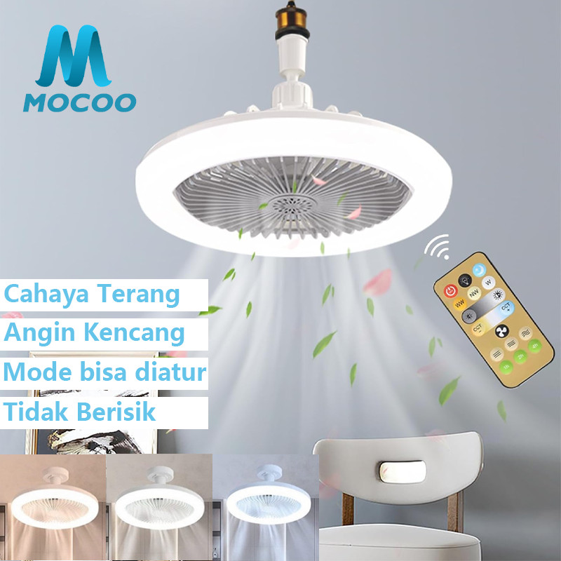 Jual Lampu Kipas Angin Remote 2in1 / Lampu Led Kipas Angin Ac / Lampu ...