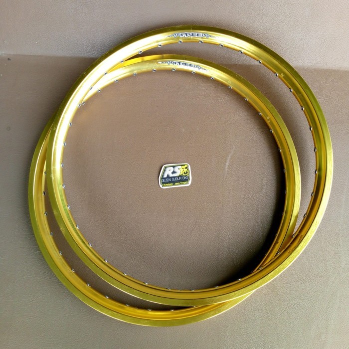 Jual rims velg sepeda 20 inch FREE 36h alloy anodized gold mata itik ...