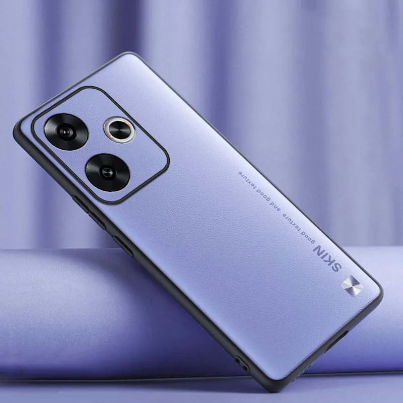 Jual For Redmi note 13R Case Luxury PU Leather Soft Rubber Frame ...