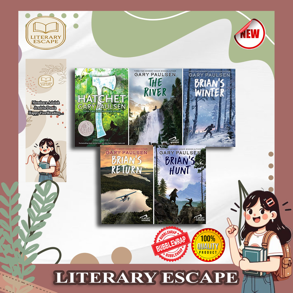 Jual Hatchet - Brian's Saga (5 Book Series) by Gary Paulsen | Shopee ...