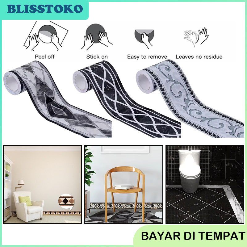 Jual Wallpaper List Border Dinding Wall Border Ukuran 10cm X 10m List ...