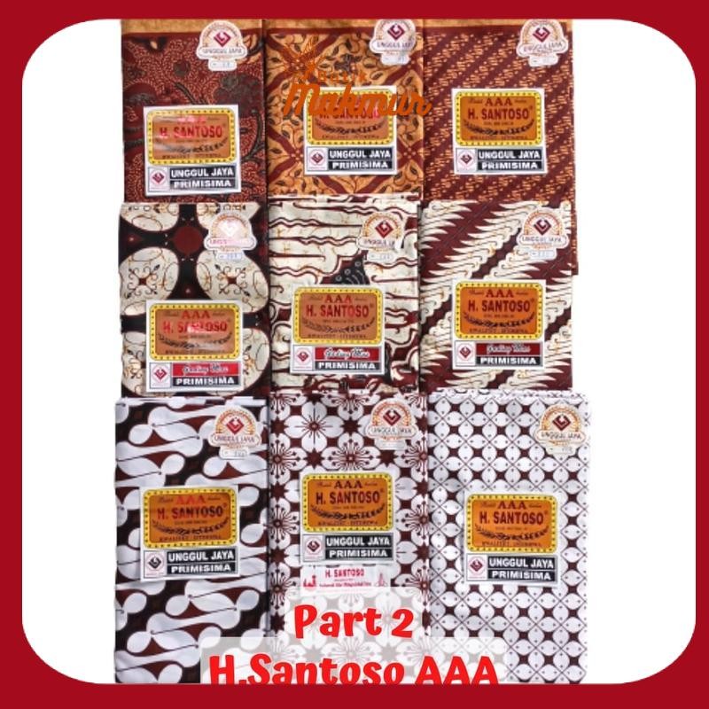 Jual Katalog 2 Batik H SANTOSO AAA Unggul Jaya Primisima Kain Warna Putih | Shopee Indonesia