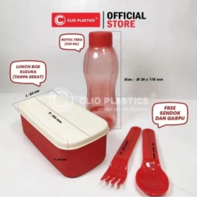 Jual ORIGINAL Lunch box set Unagi set Clio / kotak Makan botol Minum set Unagi | Shopee Indonesia