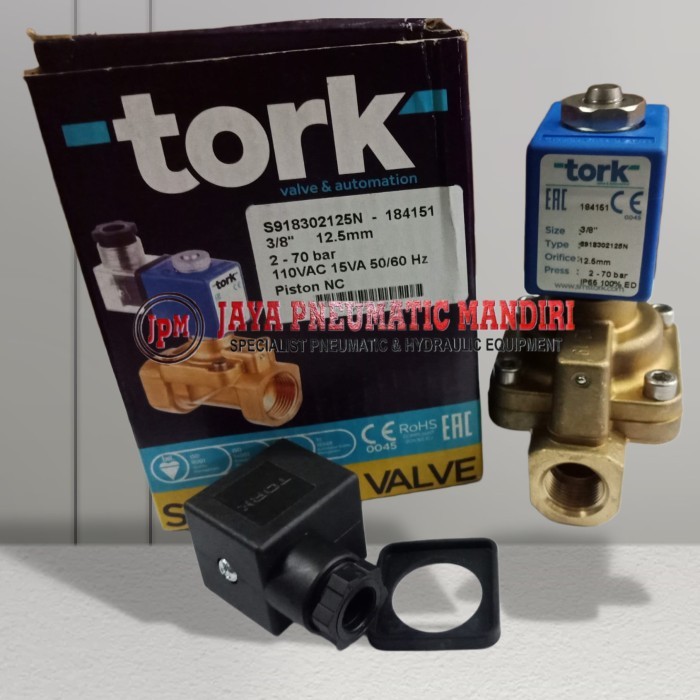 Jual Solenoid valve Tork 3/8 inch High Pressure Normaly Close (NC) 70Bar | Shopee Indonesia