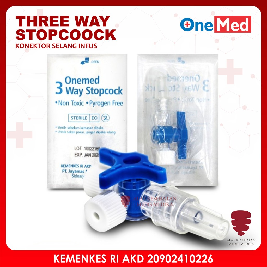 Jual Onemed Three Way Stopcock Conector Konektor Infus Perlengkapan ...