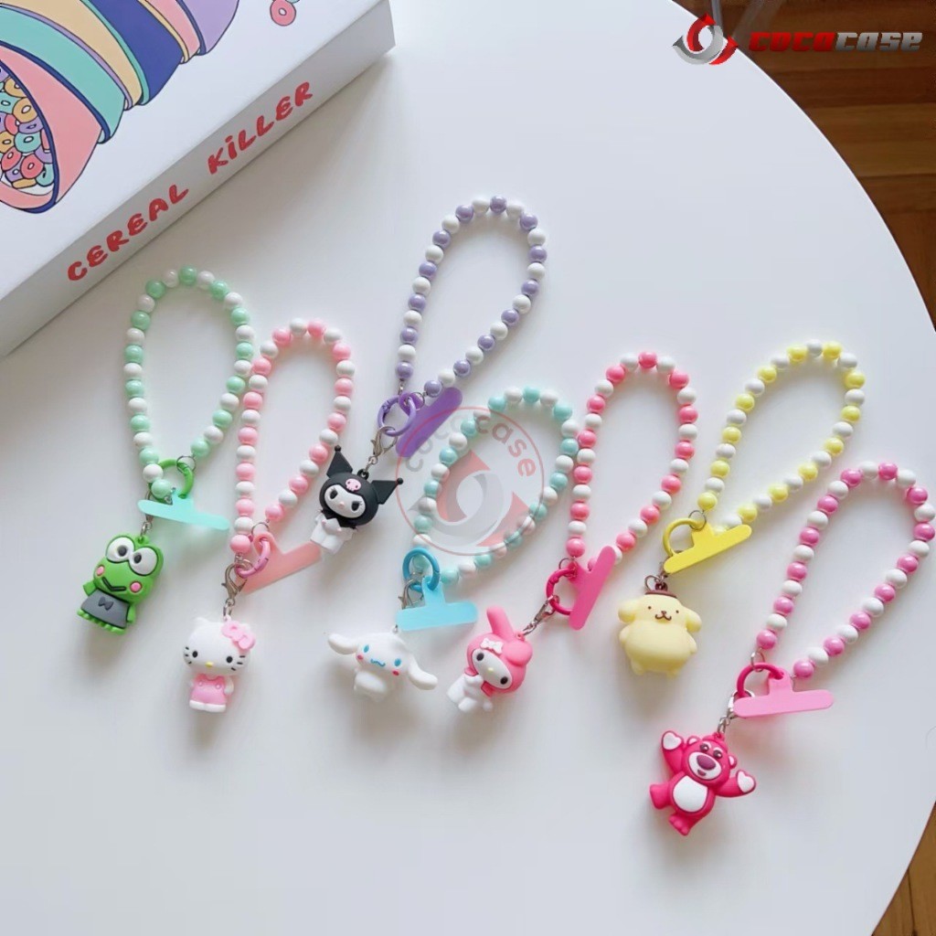 Jual Lanyard Manik Lotso Cinnamoroll Hello Kitty Pompom Purin Keropi ...