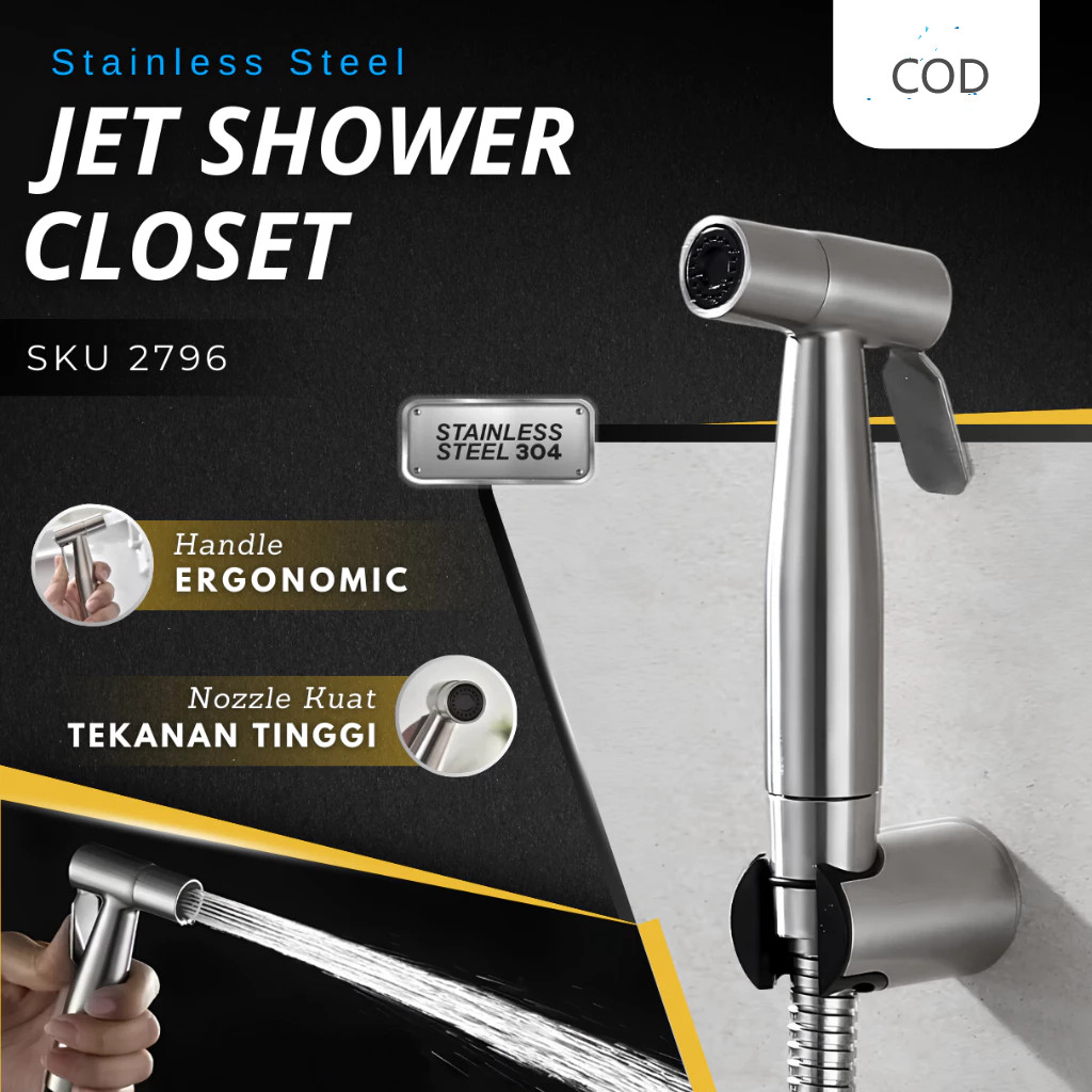 Jual 【Ready stok】SUS304 1 Set Jet Shower Kloset Jet Shower Kamar Mandi Semprotan Toilet Duduk ...