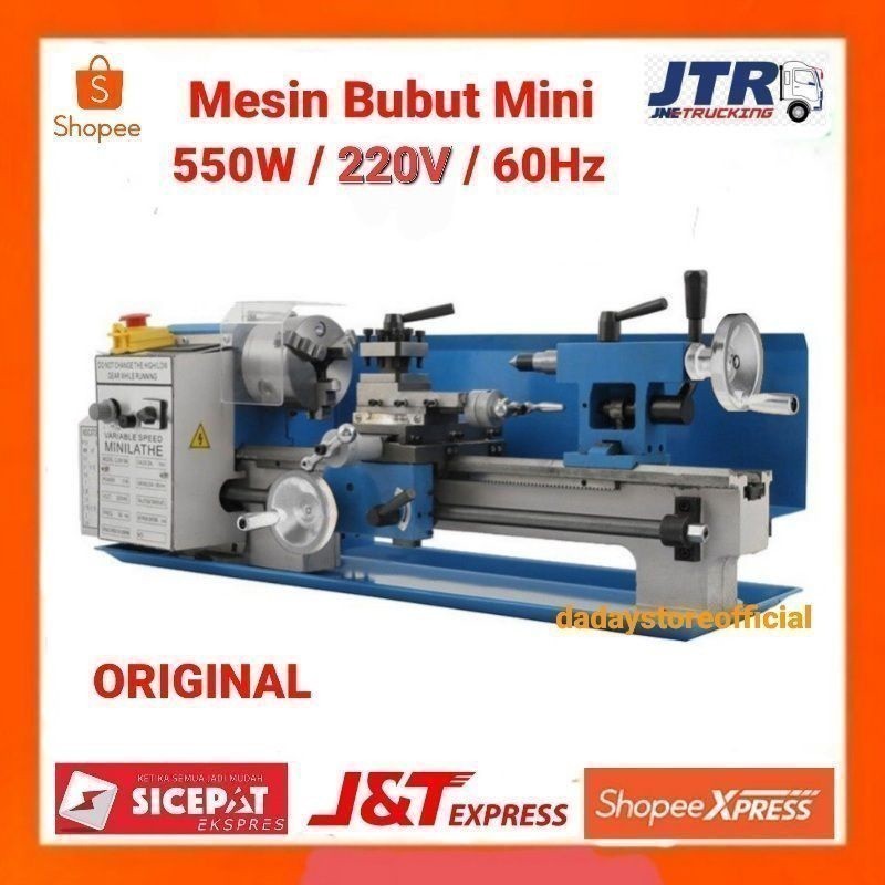 Jual Mesin Bubut Mini Lathe Wood Metal Working Gear Besi DIY Making 550 ...