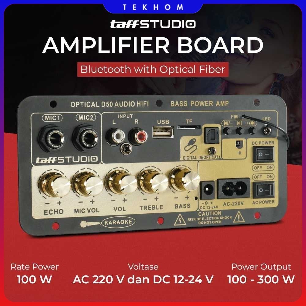 Jual TaffSTUDIO Papan Audio Amplifier Karaoke Bluetooth with Optical ...