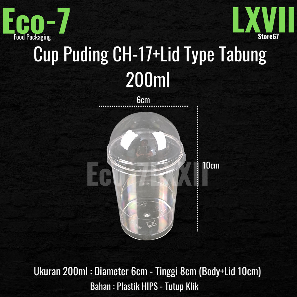 Jual Cup Pudding CH-17 200ml - Gelas Pudding/Dessert, Dessert Cup ...