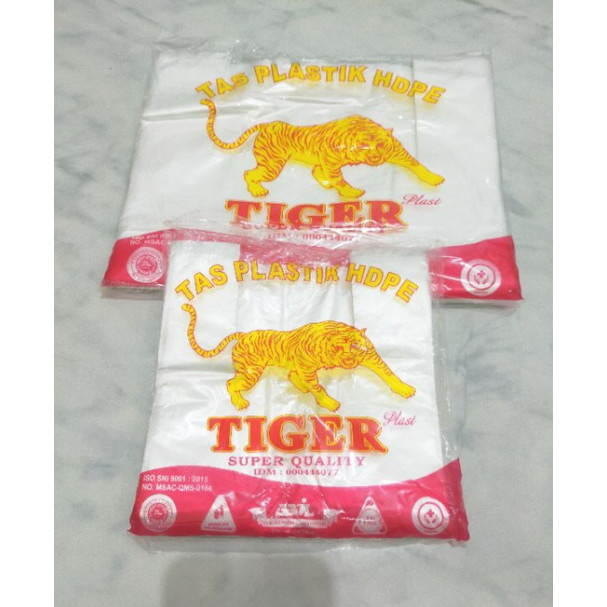 Jual Plastik Tiger Bening (1,5 ons)- KANTONG MERK TIGER UKURAN 15 DAN ...