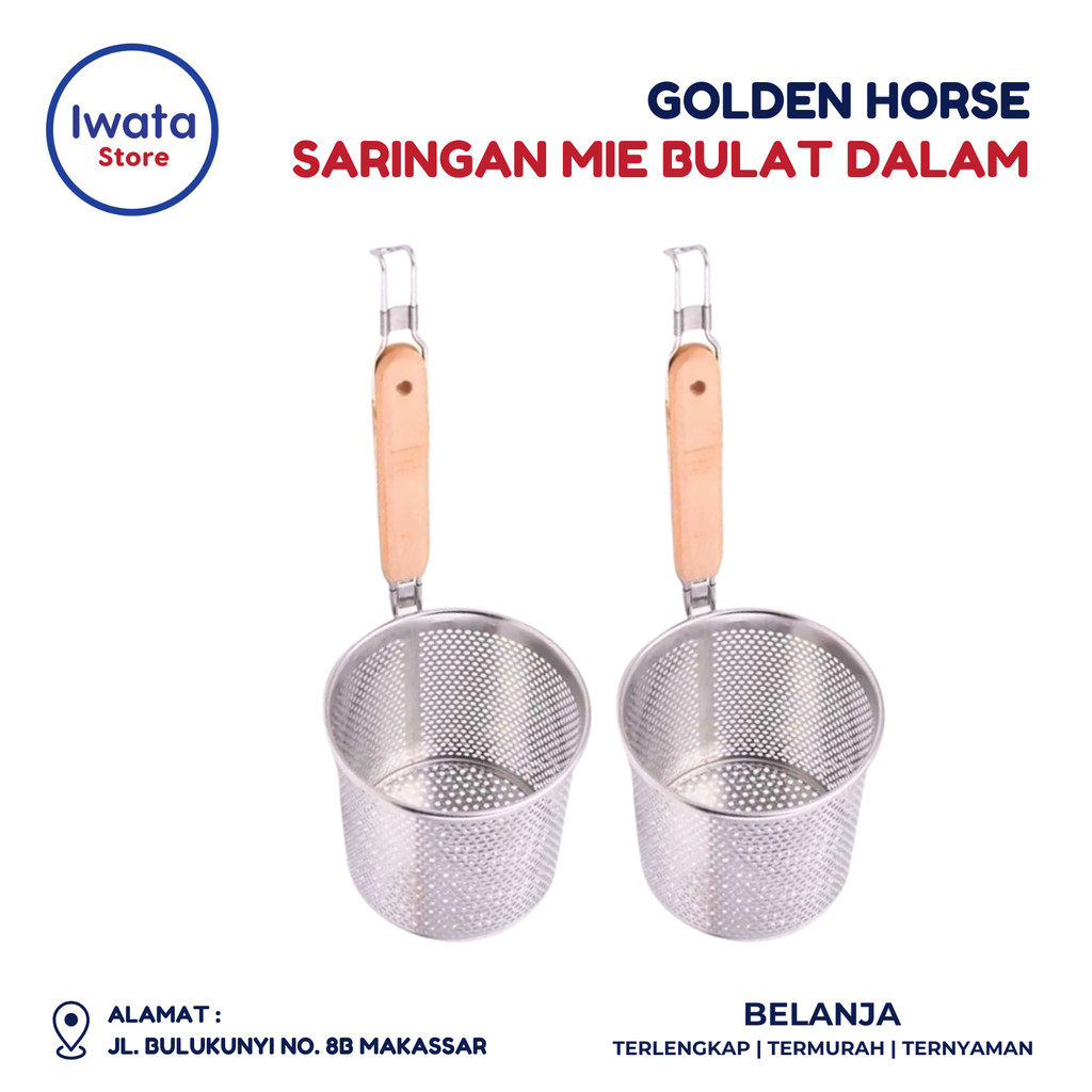 Jual GOLDEN HORSE - SARINGAN MIE BULAT DALAM 12 CM | Shopee Indonesia