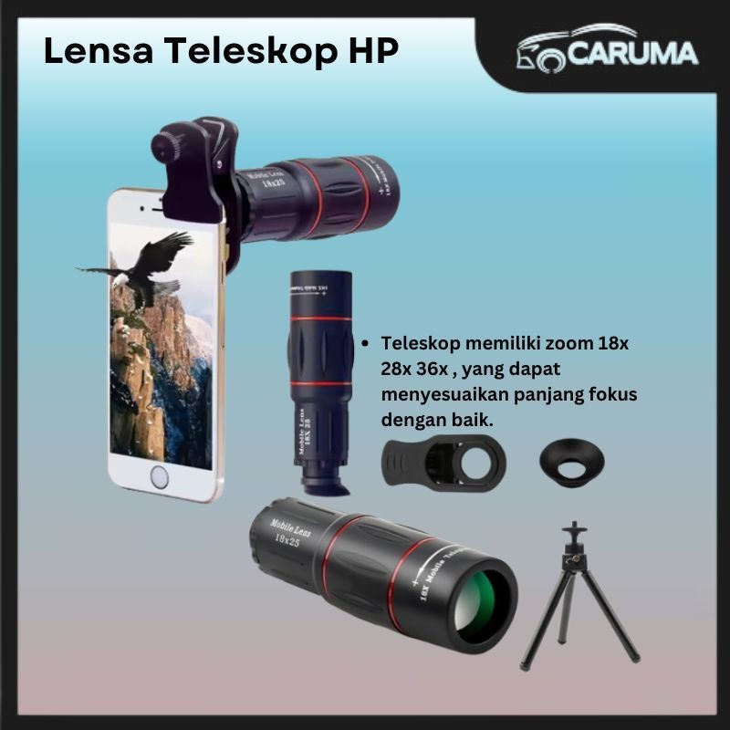 Jual Lensa Teleskop Zoom HP 18x 28x 36x Premium / Telescope Lensa Zoom ...