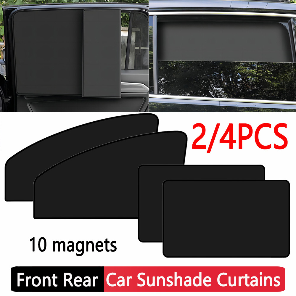 Jual 4/2Pcs Universal Magnetic Side Window Shades Foldable Sun Visor ...