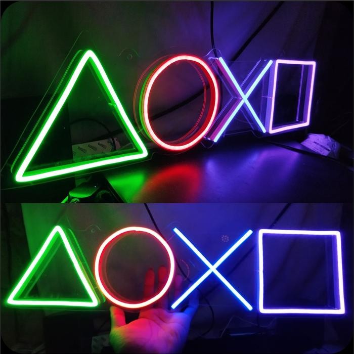Jual Promo COD Lampu Neon Flex Gaming Bentuk Stick PS Gambar ...