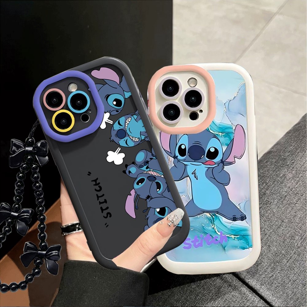 Jual Cute Cartoon Stitch Soft Phone Case iPhone 16 Pro Max Plus ...