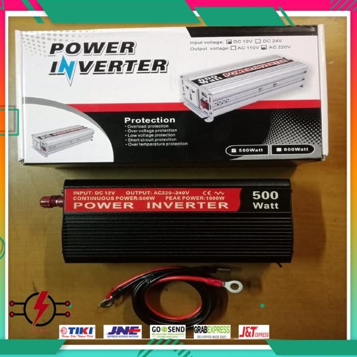 Jual Power Inverter DC to AC 500W 12V inverter 500 Watt panel surya ...