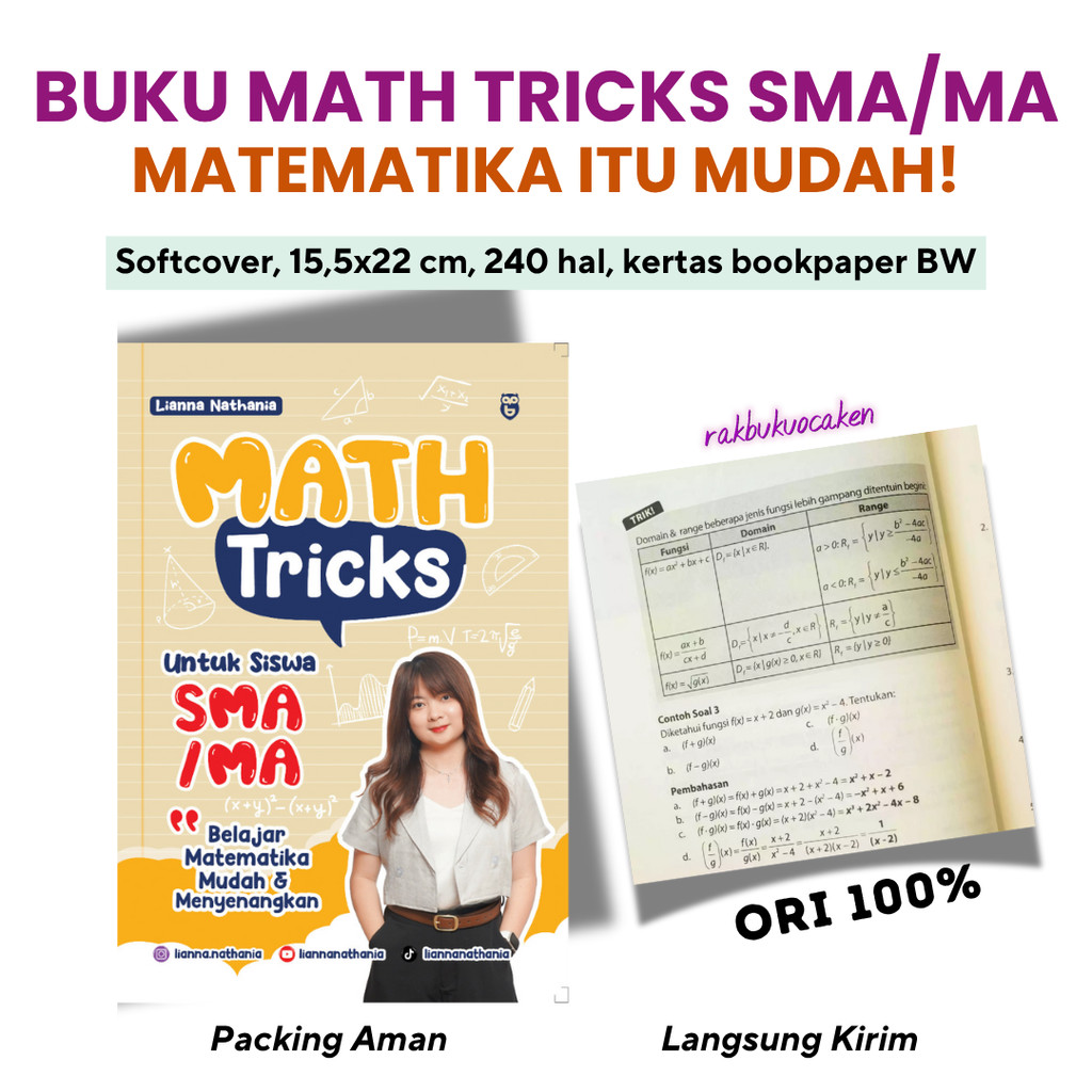 Jual Buku Tips Belajar | Buku Penunjang Pembelajaran Math Tricks SMA by ...