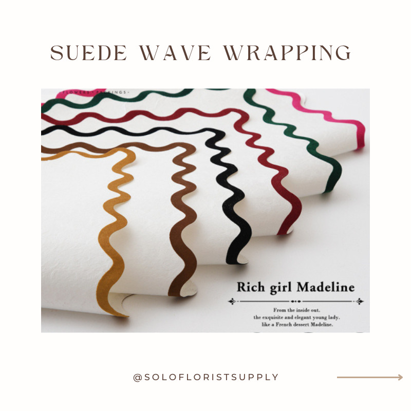 Jual SUEDE WAVE WRAPPING PAPER CELLOPHANE GOLD LINE FLORIST BUKET BUNGA ...