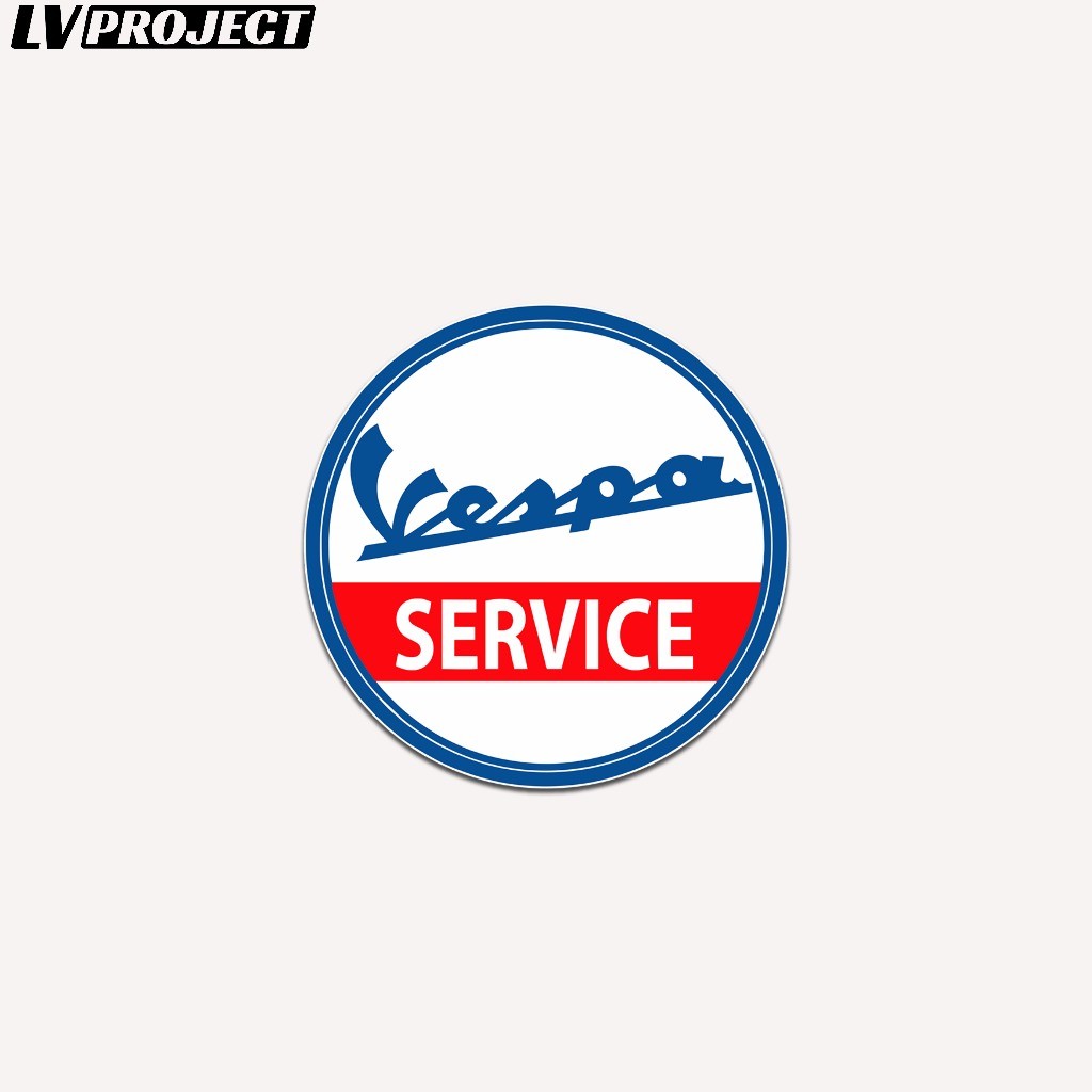 Jual Stiker Motor Bulat Vespa Service Tahan Air Sticker Motor Classic ...