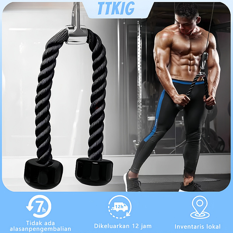 Jual Rope Gym/Rope tricep/Rope triceps/ Muscle Exercise Rope/ Tali ...