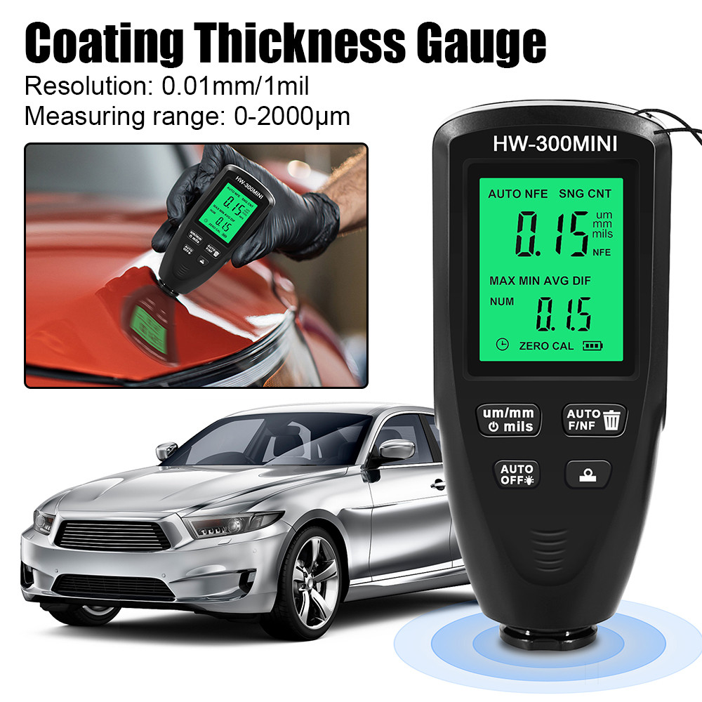 Jual HW-300PRO Coating Thickness Gauge 0-2000um Instrument Tool Metal ...