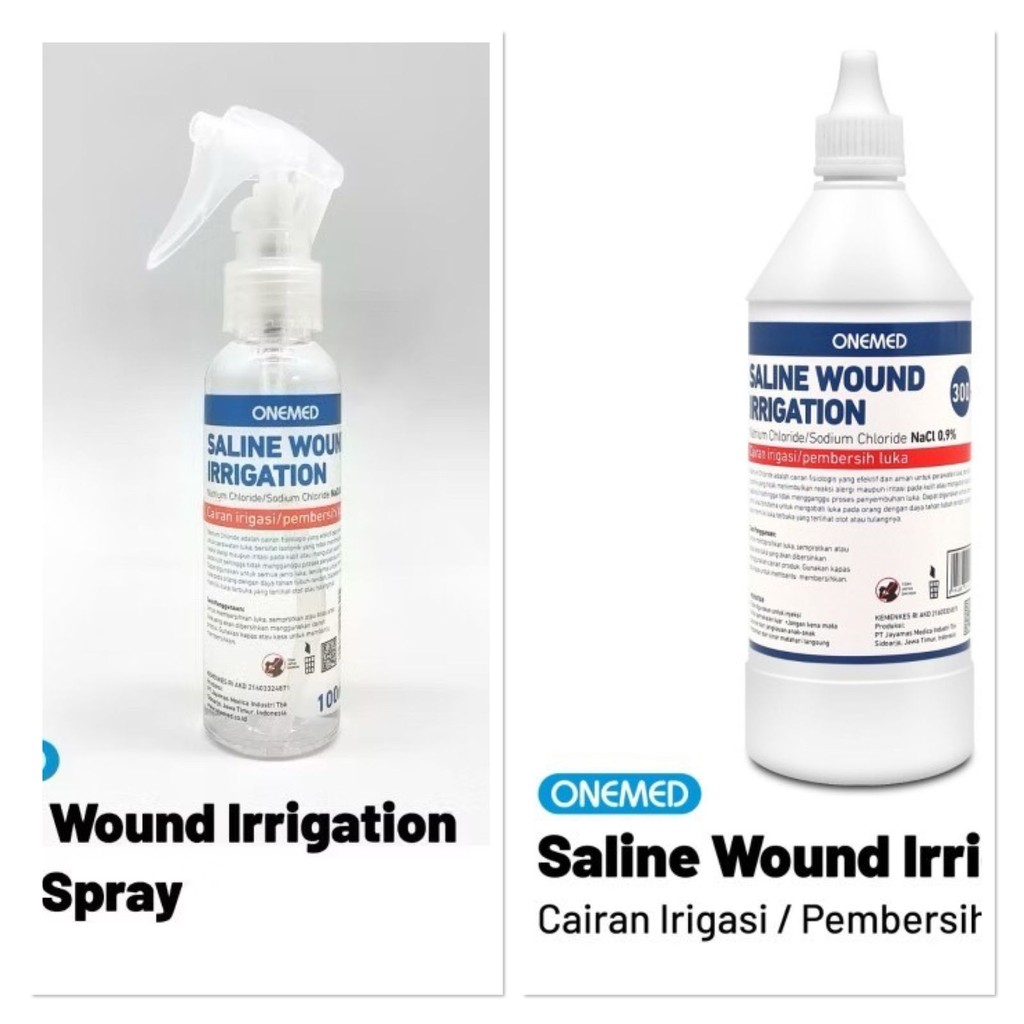 Jual ONEMED Saline Wound Irrigation Semprot 100 ML -300 Ml -Cairan Untuk Pembersih Luka-Cairan ...