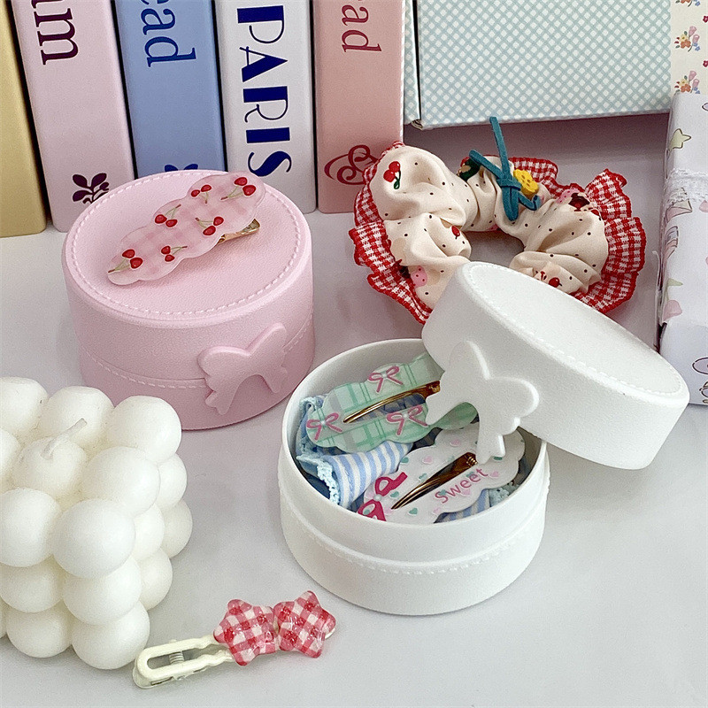 Jual [HARU] Cute Milky Series Round Organizer Box Storage Box Organizer ...